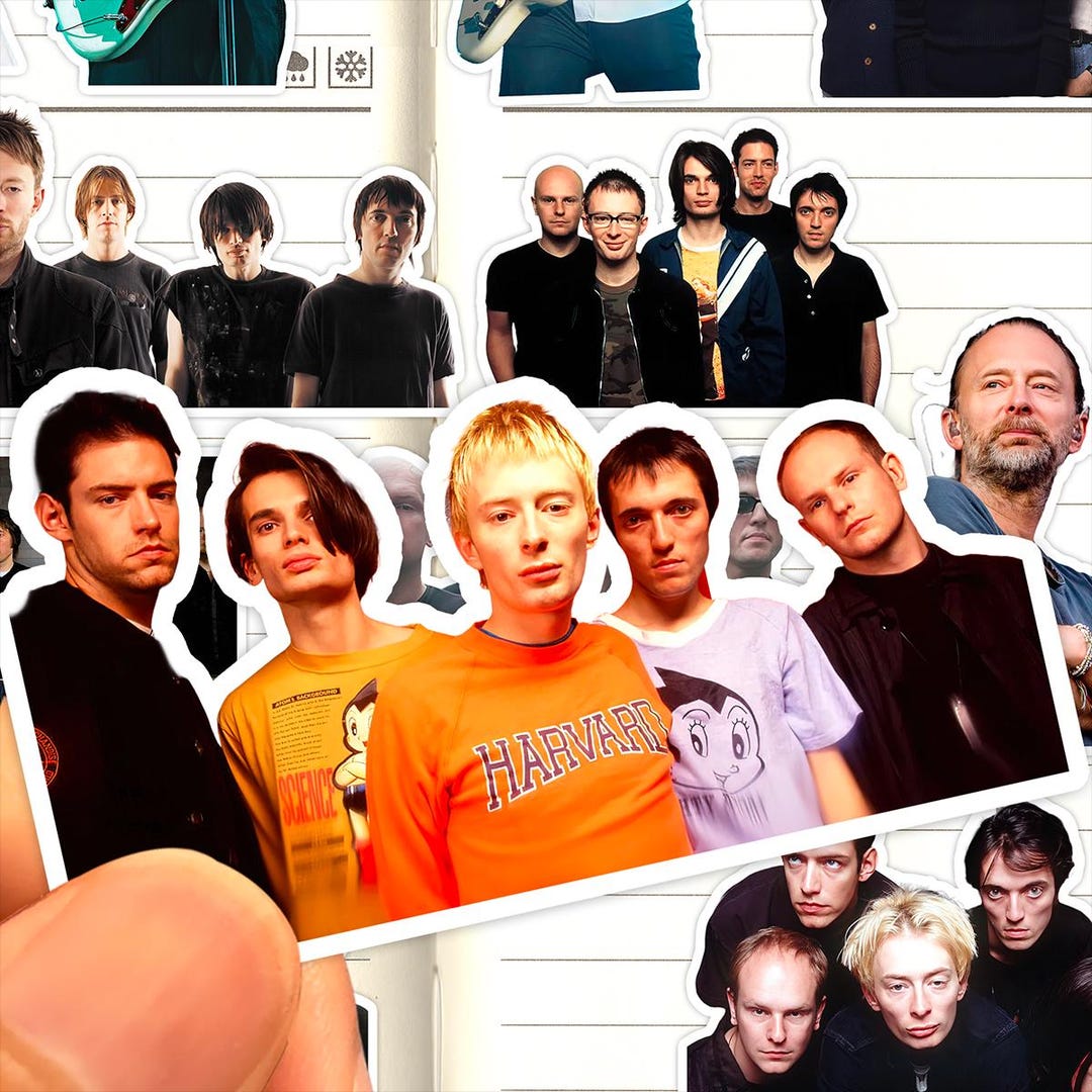 Radiohead Rock Band Sticker Vinyl Sticker, Laptop Sticker, Planner ...