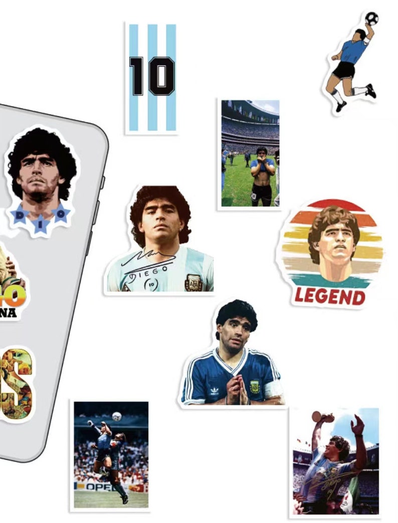 5 Diego Maradona Laptop Sticker Planner Sticker Vinyl Decal - Etsy