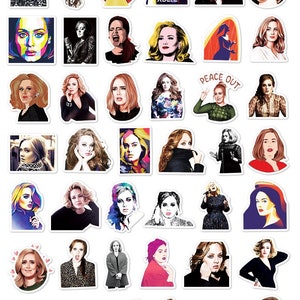 10 Adele Vinyl Stickers for Water Bottles, Laptop Sticker, Planner Sticker, Vinyl Decal - Etsy