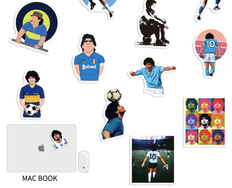 5 Diego Maradona Laptop Sticker Planner Sticker Vinyl Decal - Etsy