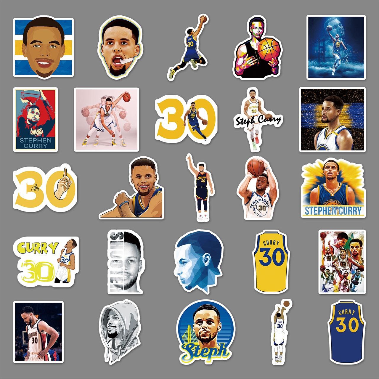 5 Stephen Curry Vinyl Sticker for Water Bottles Laptop - Etsy