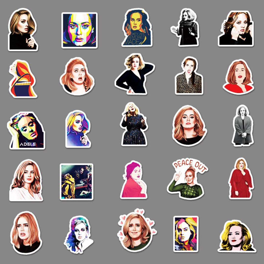 10 Adele Vinyl Stickers for Water Bottles, Laptop Sticker, Planner Sticker, Vinyl Decal - Etsy