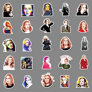 10 Adele Vinyl Stickers for Water Bottles, Laptop Sticker, Planner Sticker, Vinyl Decal - Etsy