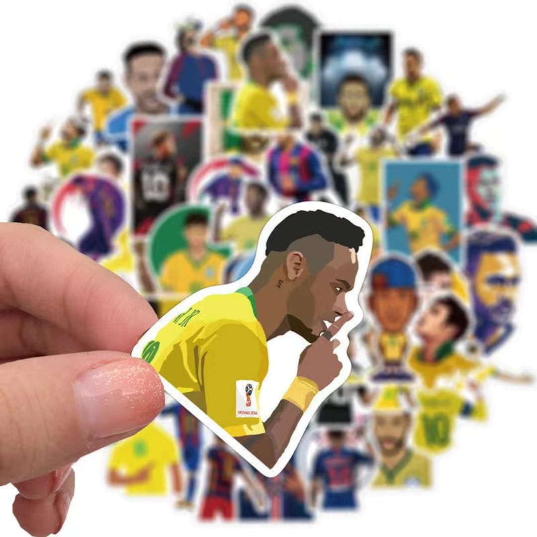 5 Neymar Vinyl Stickers for Water Bottles, Laptop Sticker, Planner ...