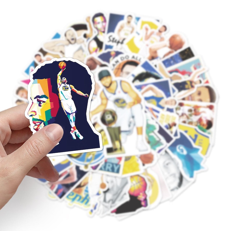 5 Stephen Curry Vinyl Sticker for Water Bottles Laptop - Etsy