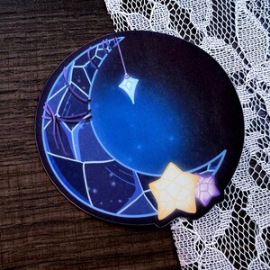 Goodnight Crystal Moon Sticker • Kawaii and Gothic Aesthetic Matte ...