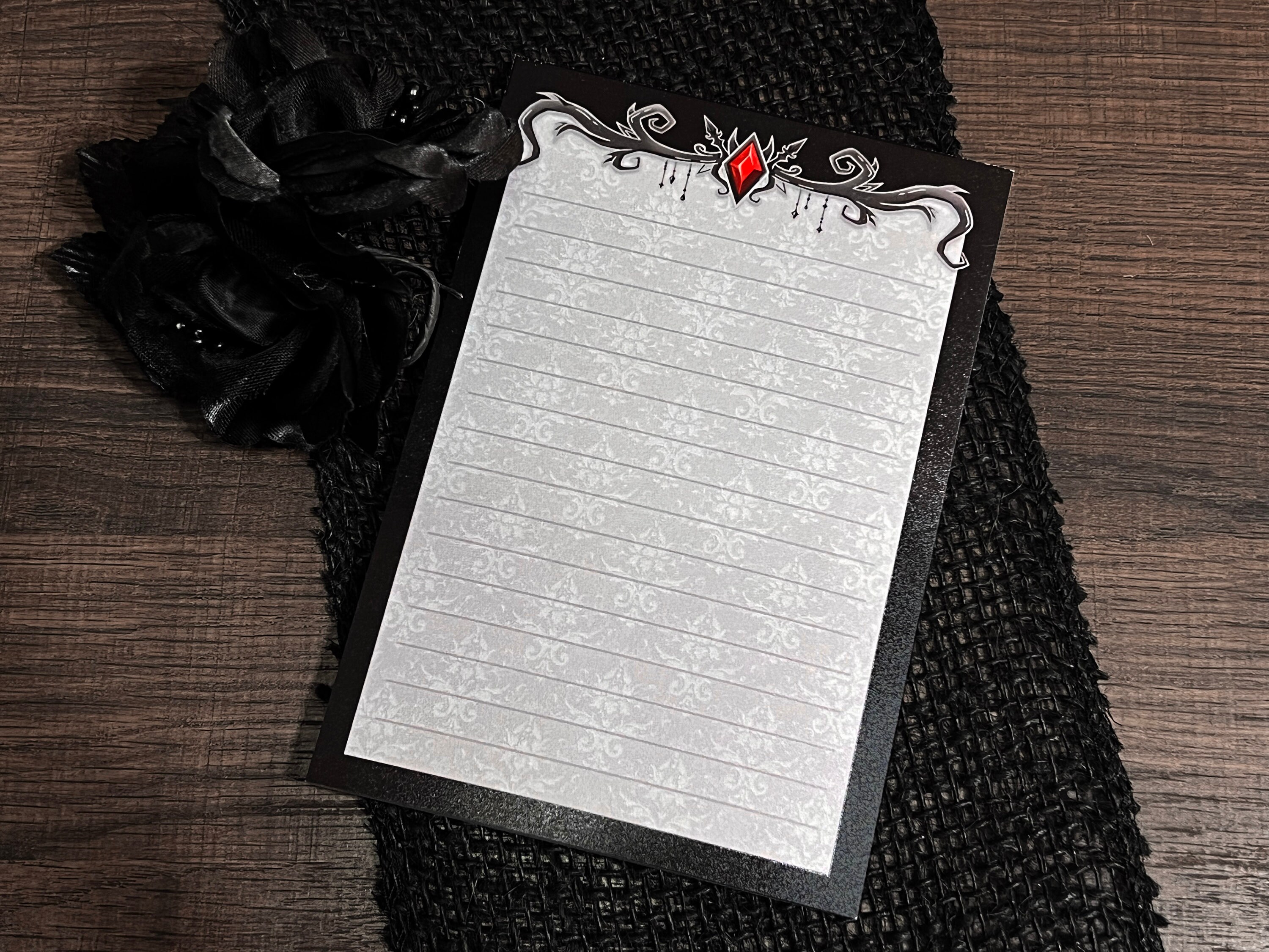 Gothic Queen 4X6 Sticky Memo Pad • Kawaii and Gothic Aesthetic ...