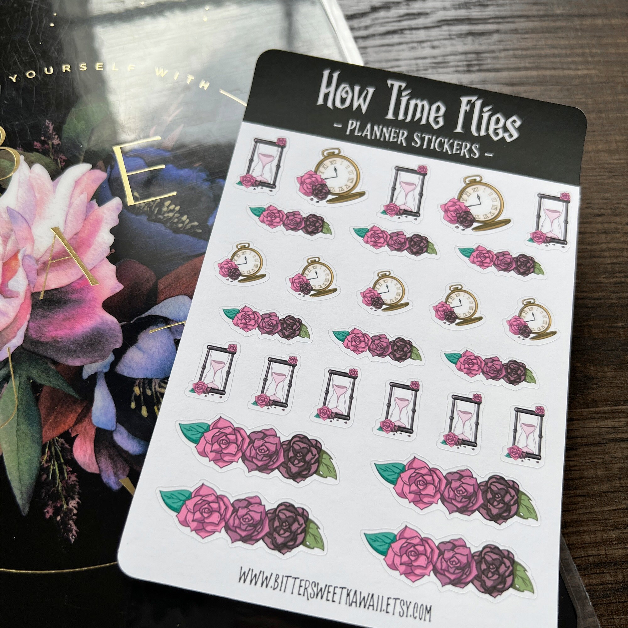 How Time Flies Planner Stickers Kawaii and Gothic Aesthetic | Etsy