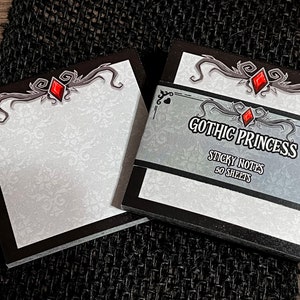 Gothic Princess Cute Sticky Note Pad • Kawaii and Gothic Aesthetic ...