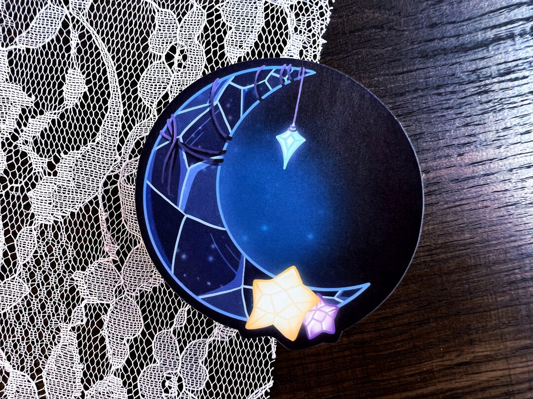 Goodnight Crystal Moon Sticker • Kawaii and Gothic Aesthetic Matte ...