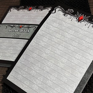 Gothic Queen 4X6 Sticky Memo Pad • Kawaii and Gothic Aesthetic ...