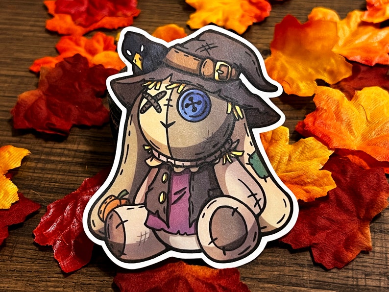 Scarecrow Bittersweet Bunny Sticker • Kawaii and Gothic Aesthetic Matte ...