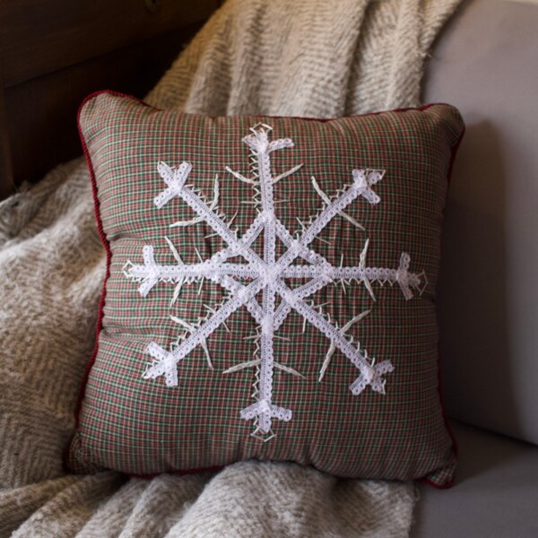 Snowflake Pillow - Etsy