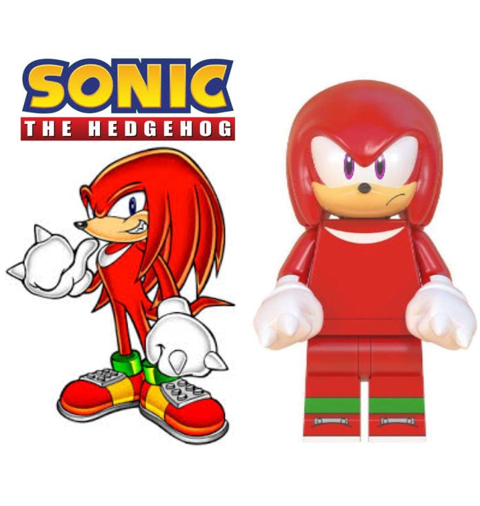 Knuckles Sonic The Hedgehog 2 Mini MOC Building Block | Etsy