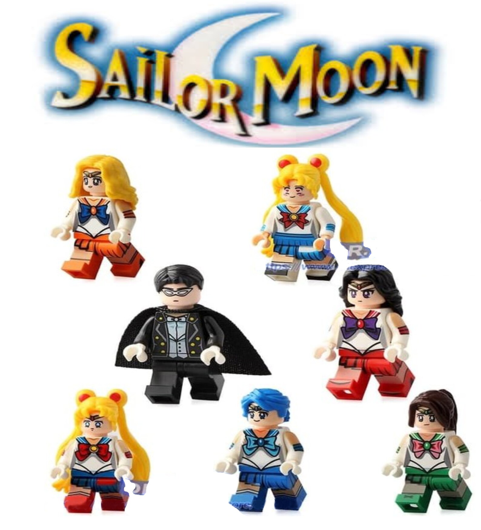 Sailor Moon 7pc Set Mini MOC Building Block Figure Plays With | Etsy