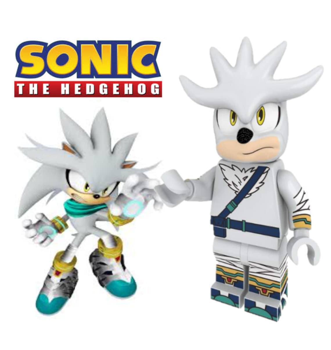 Silver Sonic The Hedgehog 1 MOC Building Block Figure | Etsy