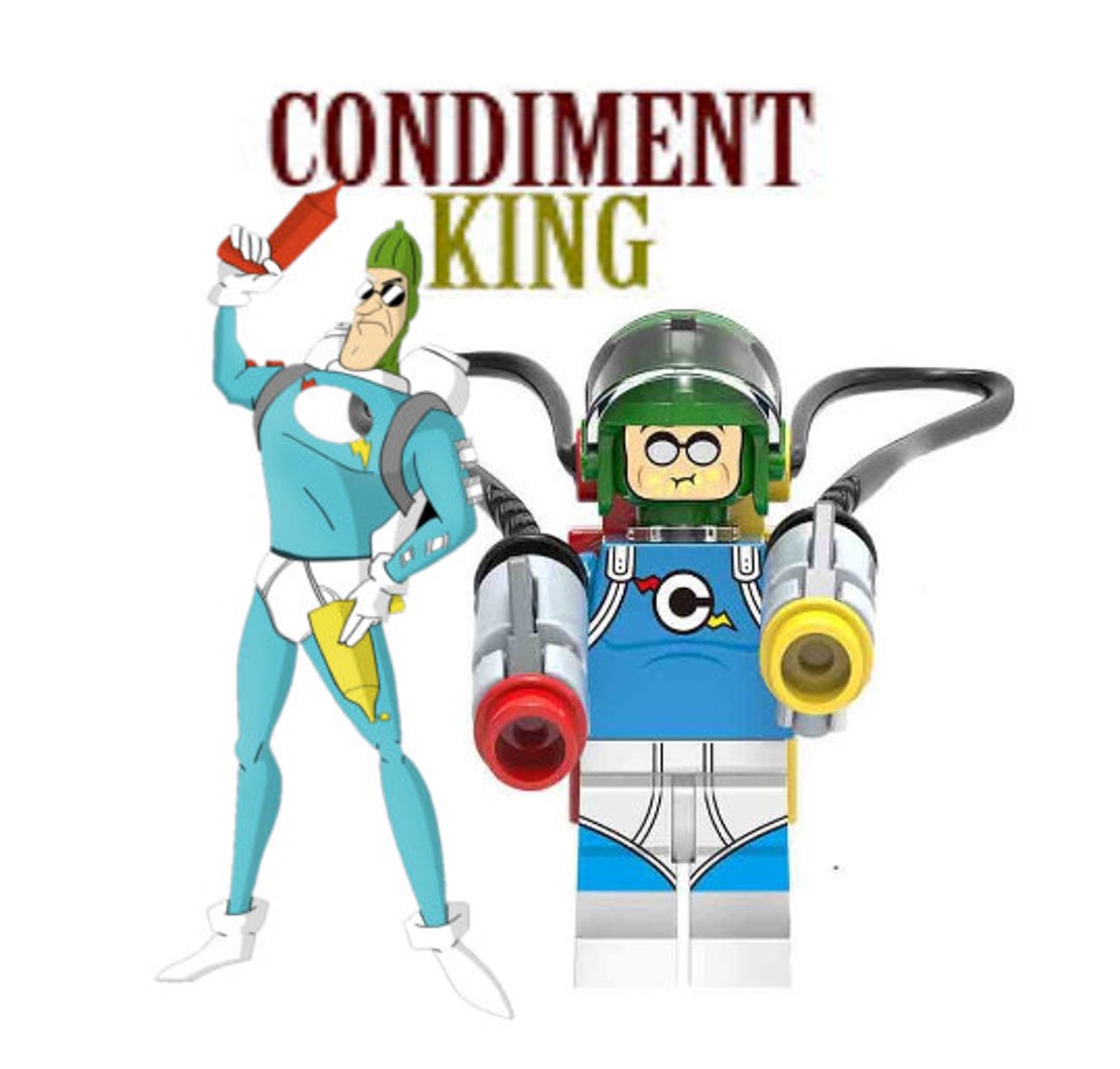 Condiment King Mini MOC Building Block Figure . . Plays With | Etsy