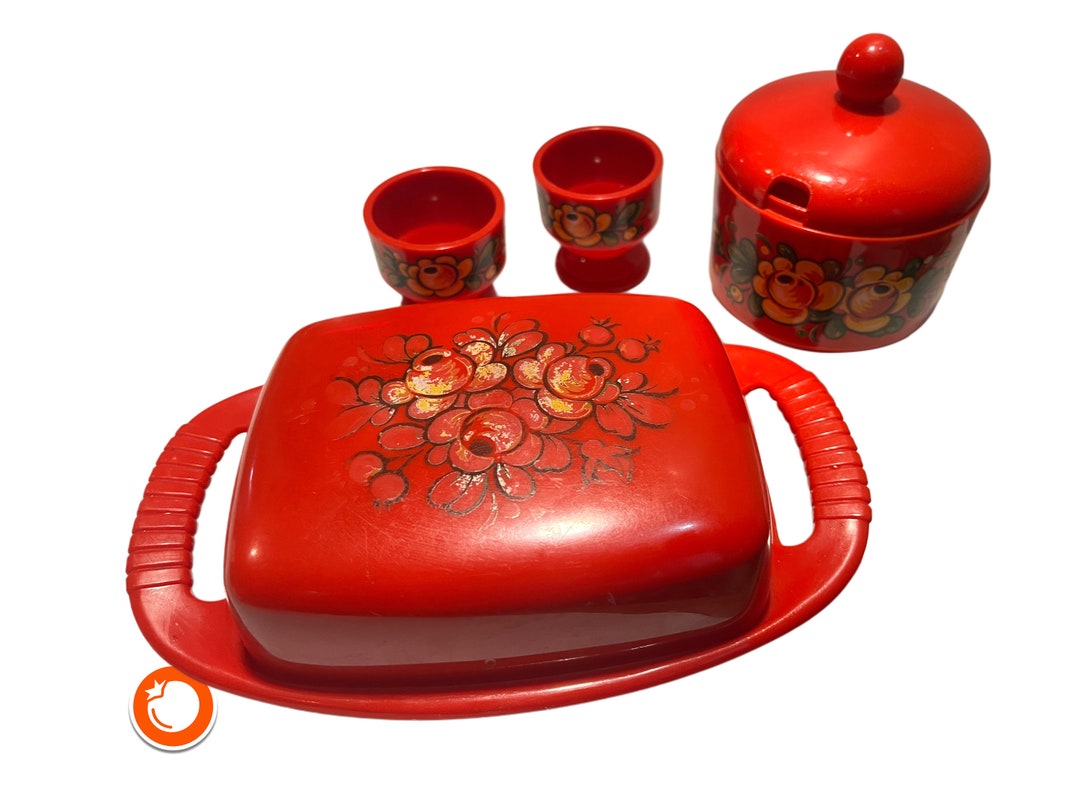 1970s EMSA Breakfast Set Butter Dish With Lid, Jam Jar With Lid and 2 ...