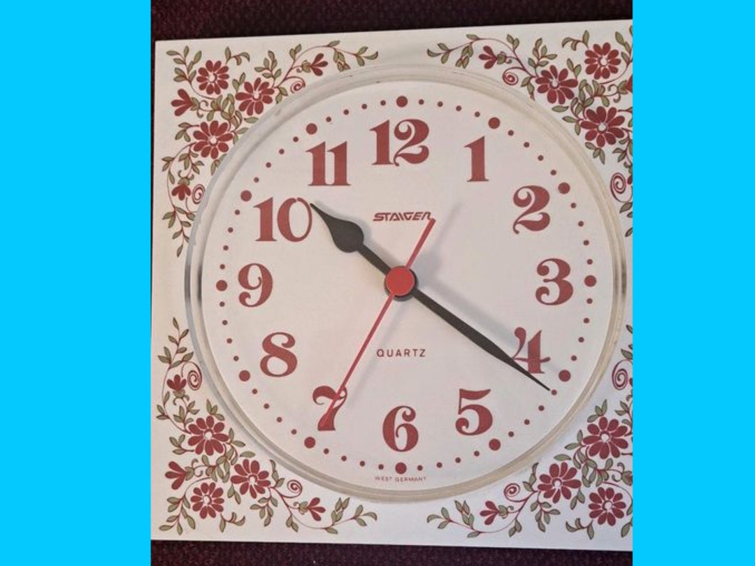 1970s Stylish STAIGER Quartz Kitchen Clock Fully Functional Wall Clock ...