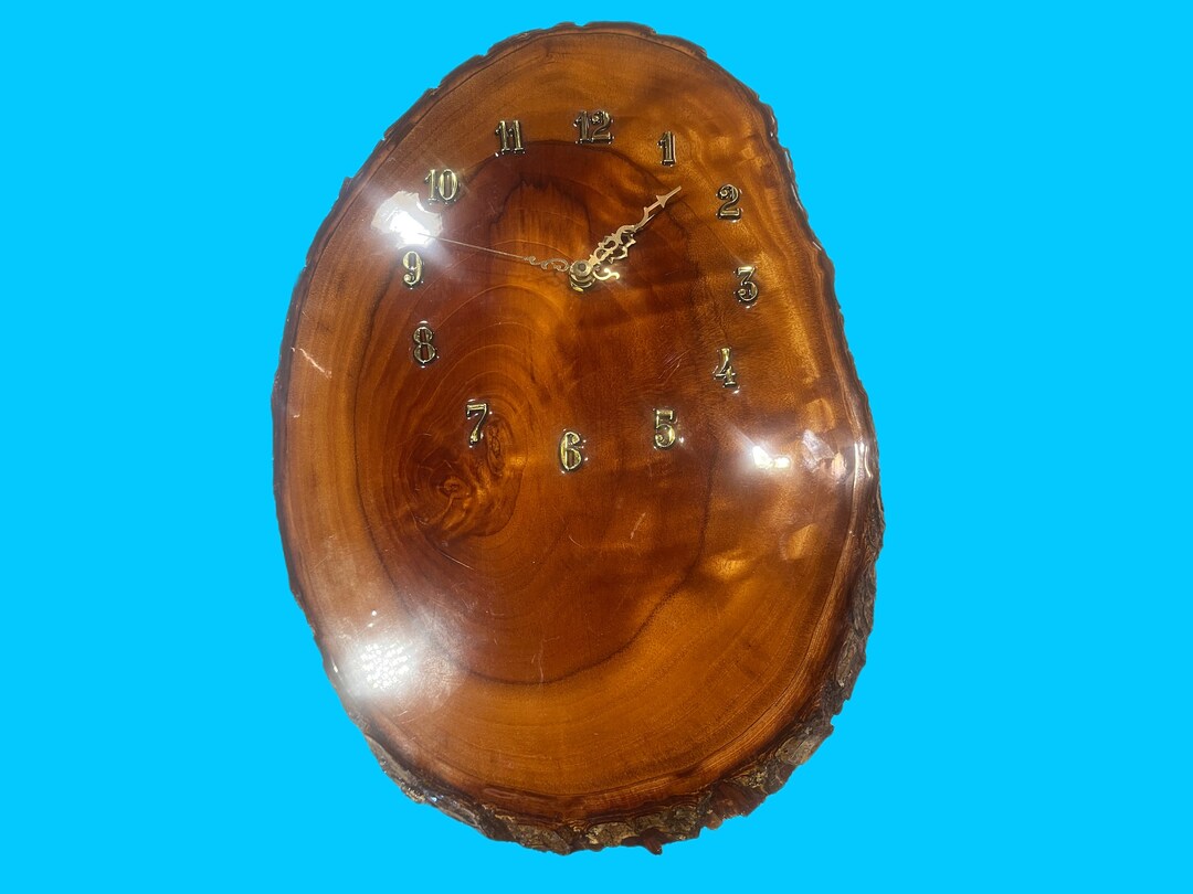 1970s Tree Trunk Wall Clock Kitchen Clock Wood With Clockwork - Etsy