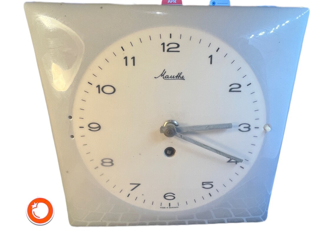 VERY RARE 1960s Original German Midcentury Porcelain Wall Clock by ...