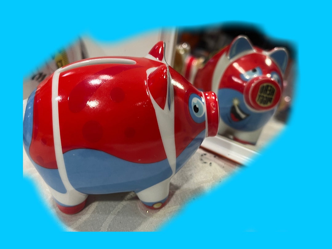 1980s Ritzenhoff Porcelain Piggy Bank Red 10 Cm Germany - Etsy