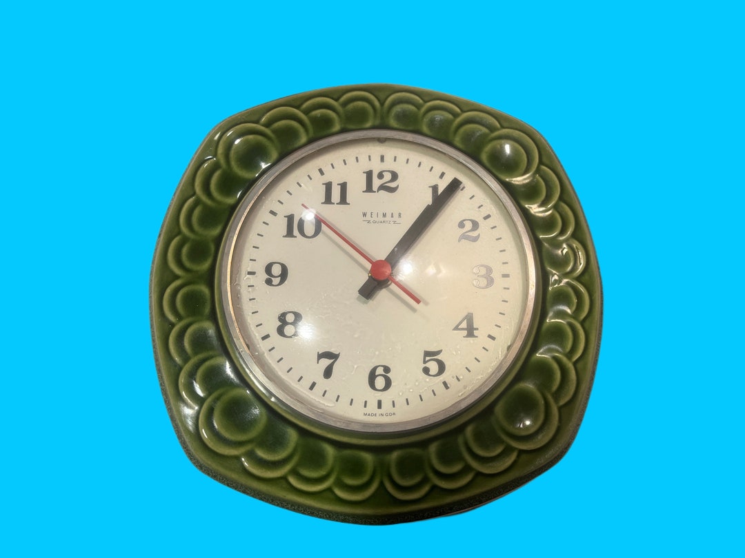 1970s WEIMAR Quartz Wall Clock Kitchen Clock Ceramic Fully - Etsy
