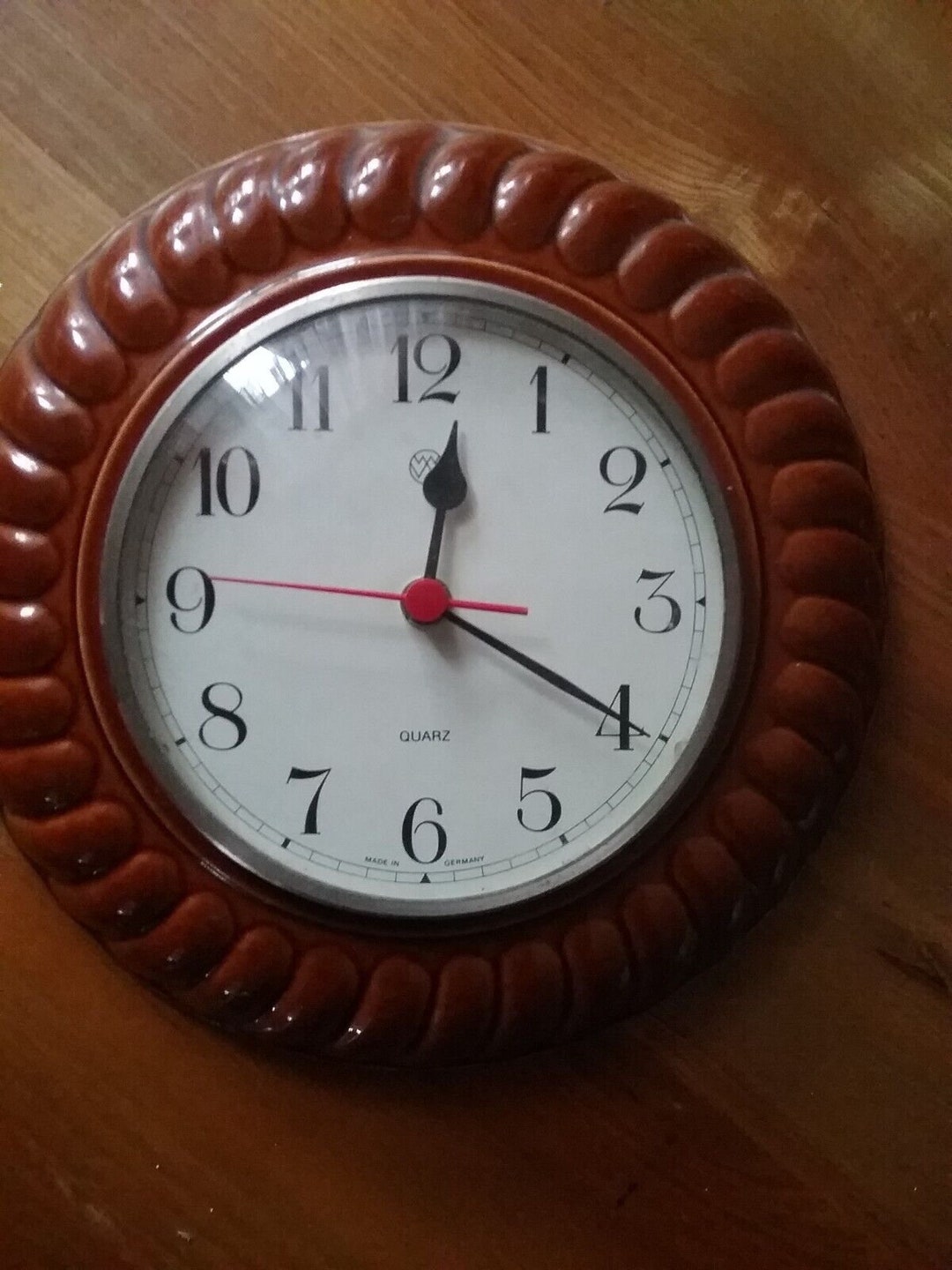 1970s WEIMAR Quartz Wall Clock Kitchen Clock Ceramic Gugelhupf Fully ...