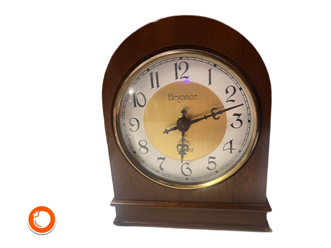 1970s Elegance Mantel Clock 15 Cm Table Clock Wood With Clockwork ...