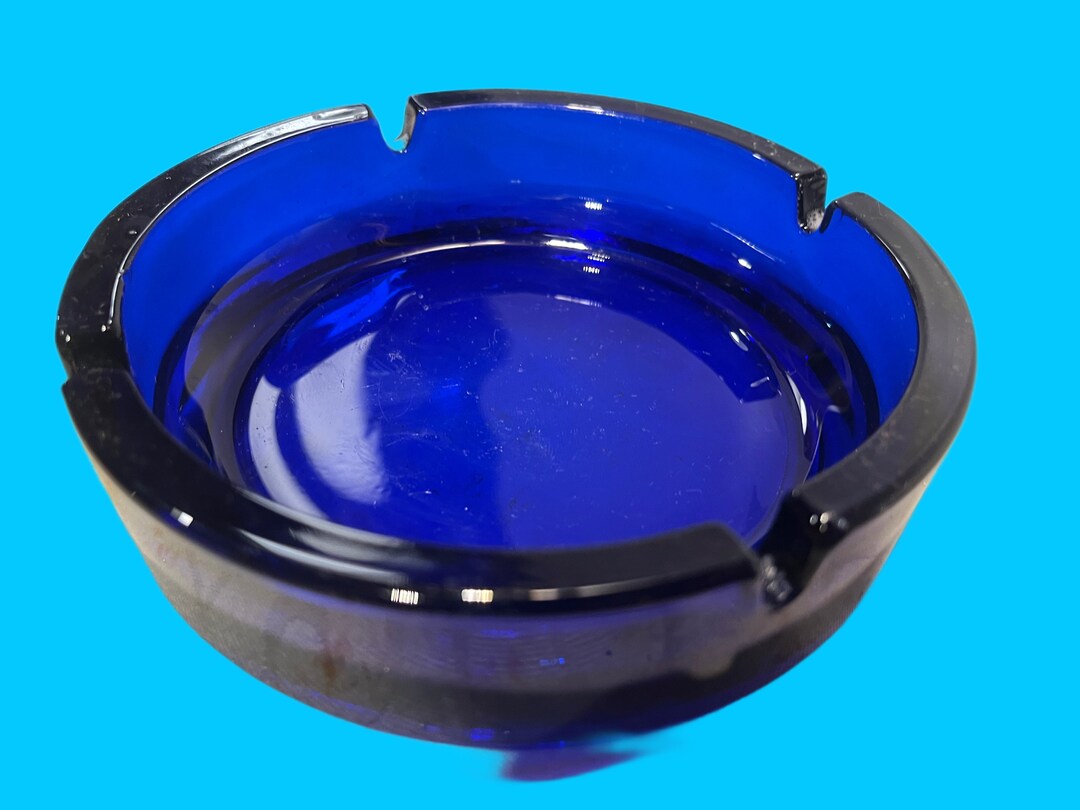 1970s Original Heavy Ashtray Collector's Ashtray Glass 12 Cm, 0.4 Kg ...