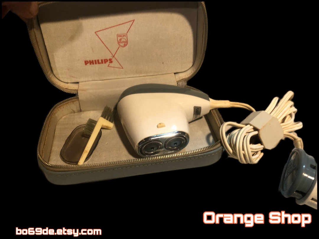 1960s PHILISHAVE Electric Razor in Case Used Fully Functional Very Rare ...