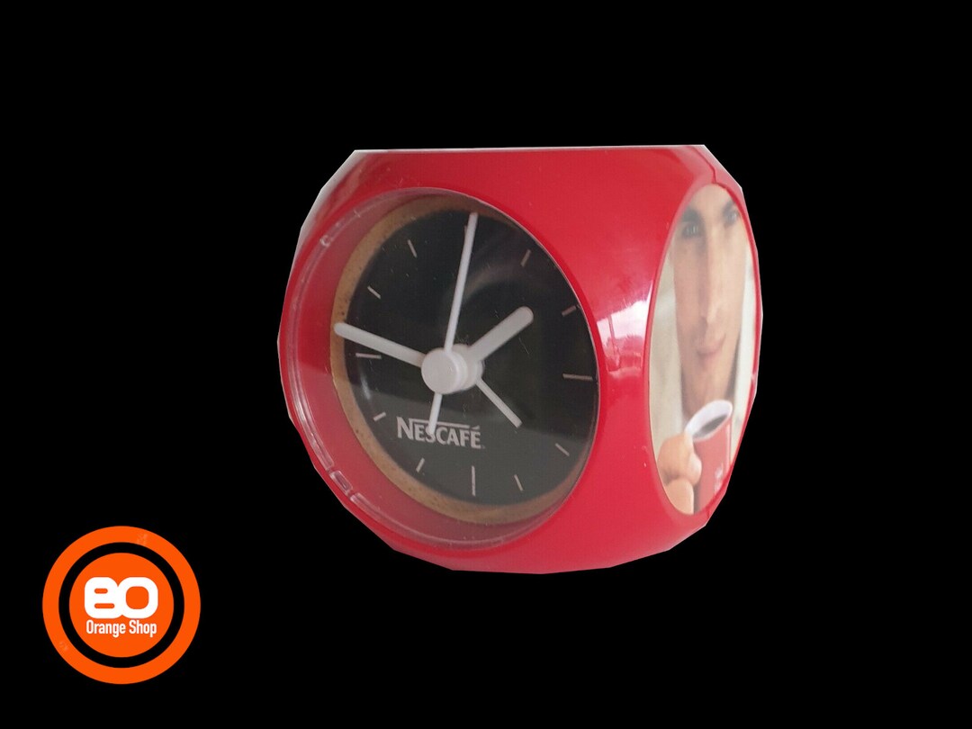 1970s Nescafe Alarm Clock Advertising Clock Fully Functional Battery ...