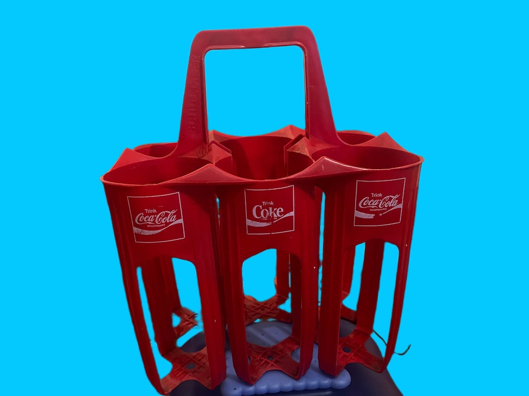 1970s Vintage Coca Cola Bottle Holder for 6 Bottles With Red - Etsy