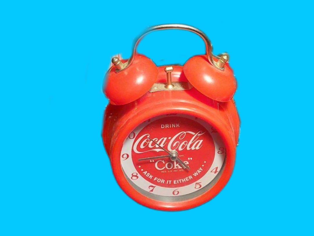 1980s Coca-cola Bell Alarm Clock Quartz Fully Functional Red White Very ...