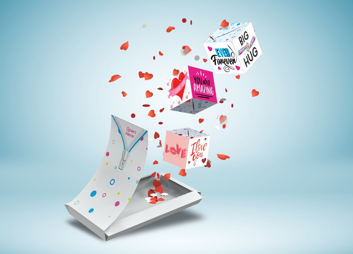 Boemby Exploding Confetti Greeting Card BOOM Card Surprise Pop up Gift ...