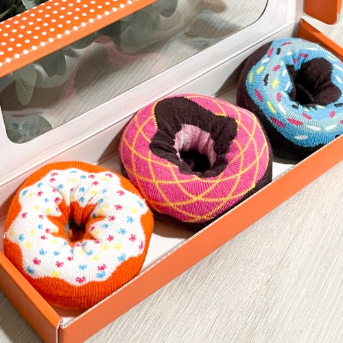Donut Socks bamboo Box of 6 - Etsy