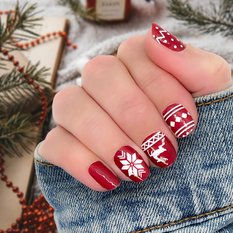 Holiday Nail Decals - Etsy