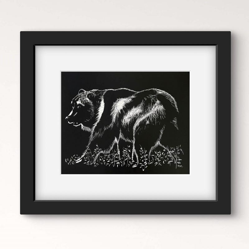 Scratchboard Art - Etsy