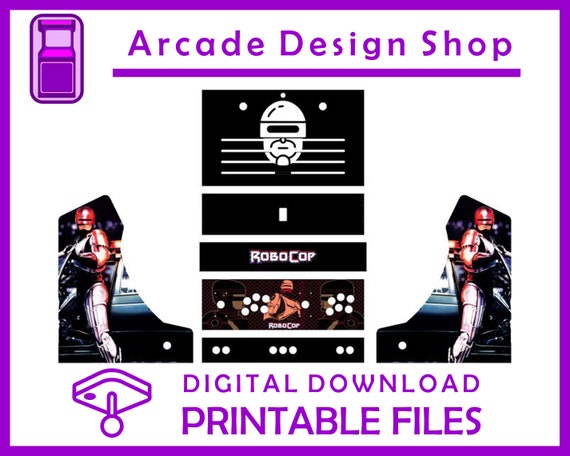 Robocop Arcade Cabinet Graphics l Bartop Design l Arcade Artwork Art ...