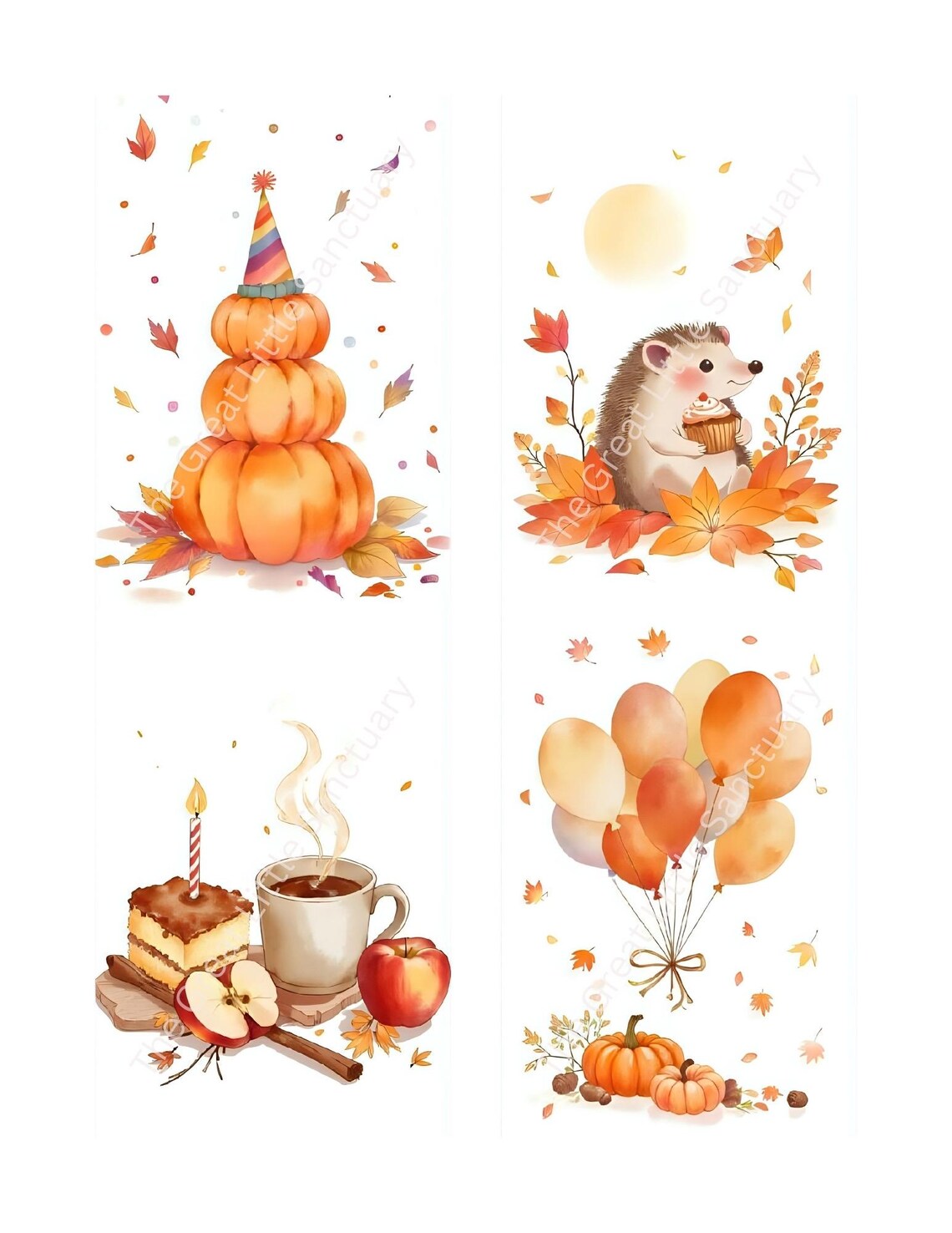 Printable Fall Themed Birthday Cards - Etsy