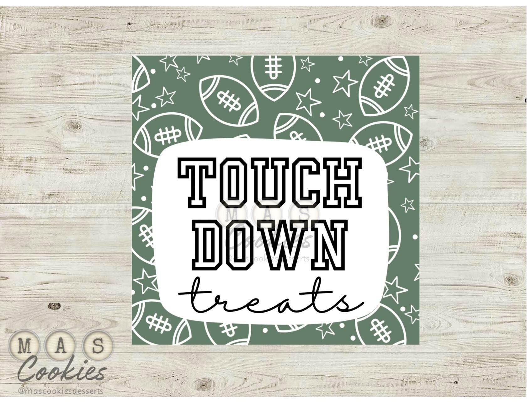 Printable Tag - TOUCHDOWNS - 2.5" Square 2 - 2 PACK - Etsy