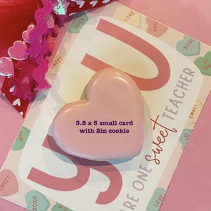 Printable Cookie Card - Teachers Valentine Card - Instant Download - 2 ...