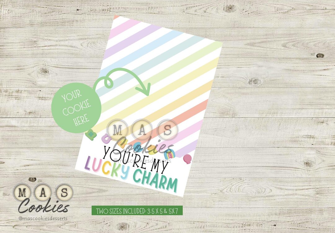 Printable Cookie Card - St Patricks Day Card - Instant Download - 2 ...