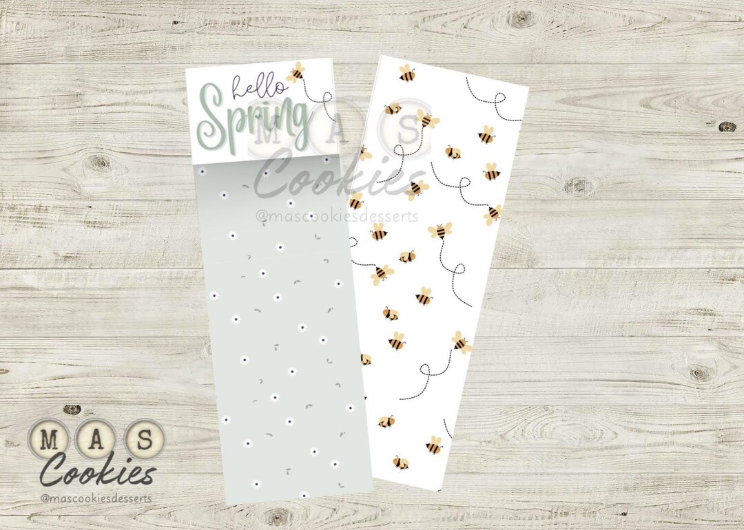 Printable Cookie Long Backer & Topper - Hello Spring - NEW - 3 X 10.25 ...