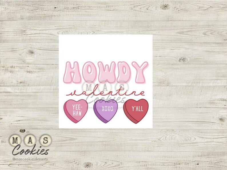 Printable Tag HOWDY VALENTINE 2.5 Square Instant Download - Etsy