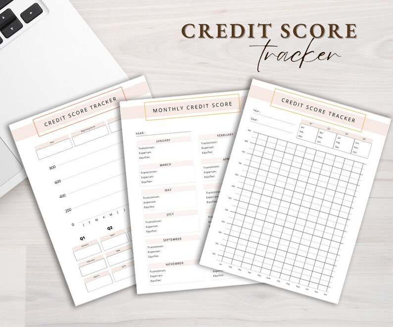 CREDIT Score Tracker Printable - Credit Repair - Planner Insert - PDF ...
