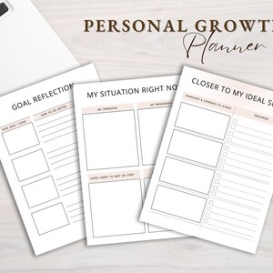 Personal Growth Journal Template, Editable Canva Template, Personal ...