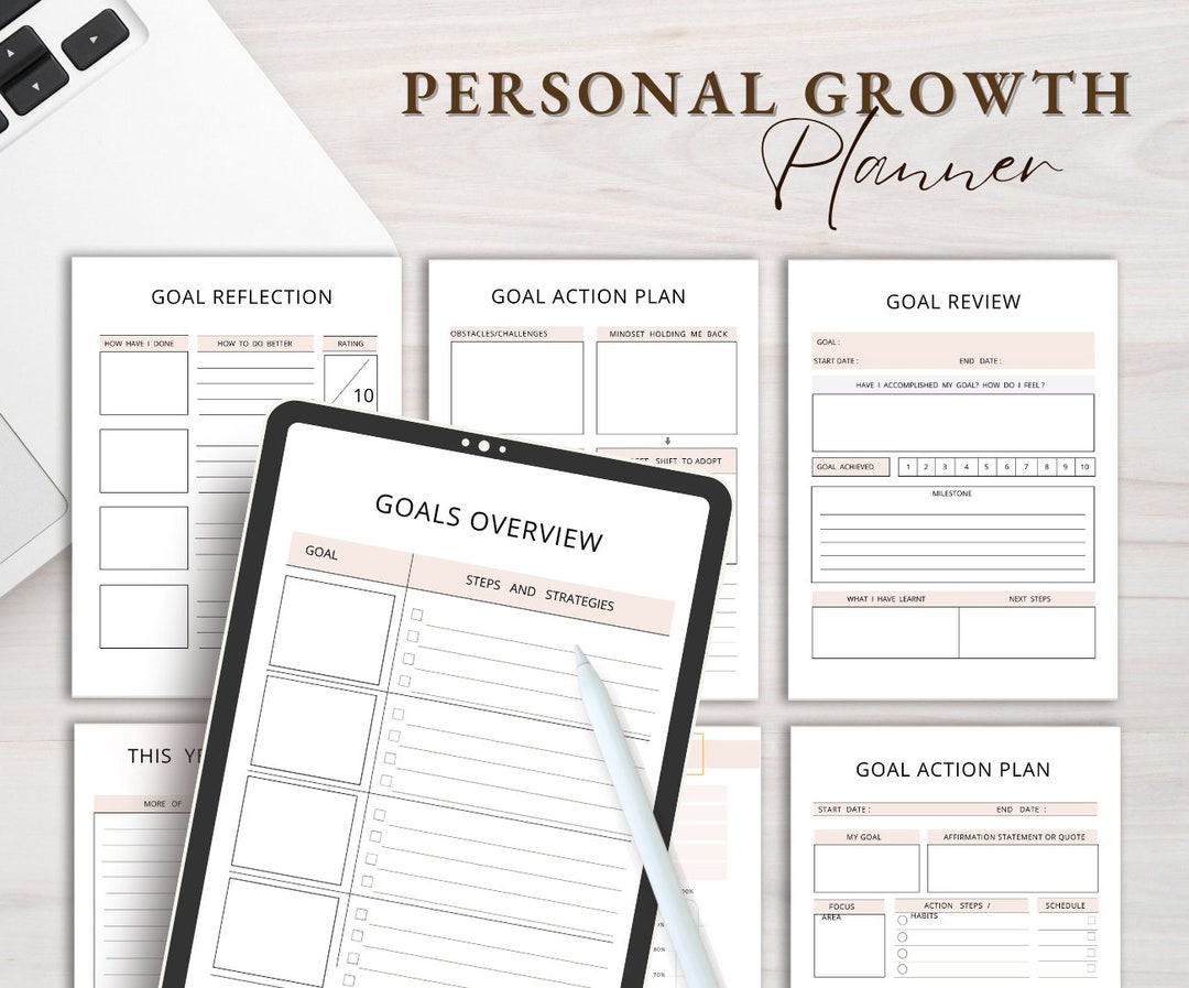 Personal Growth Journal Template, Editable Canva Template, Personal ...
