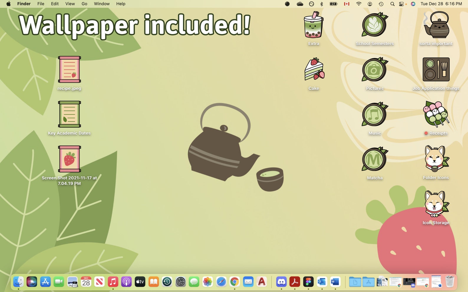 Cute Matcha Folder Icons | Windows and Macos | Digital Bundle Download ...