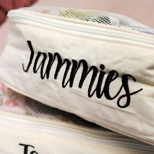 Labeled Packing Cubes Set of 6 Embroidered Packing Cubes Travel Bags ...